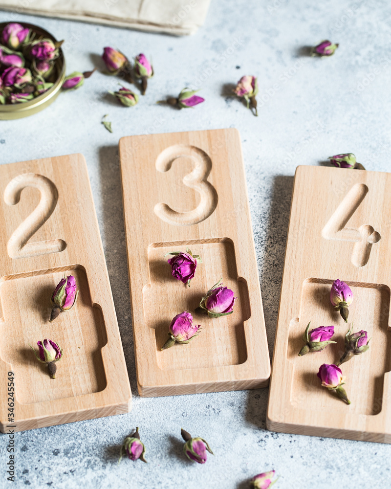 Wooden counting and writing trays - learning resource for educating ...