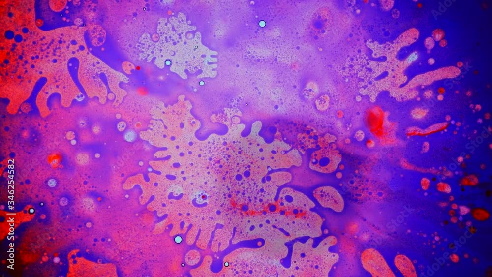 4K psychedelic liquid light show, weird patterns of ink in water, oil ...