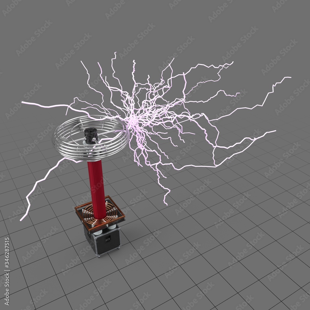 Tesla coil 1 Stock 3D asset | Adobe Stock