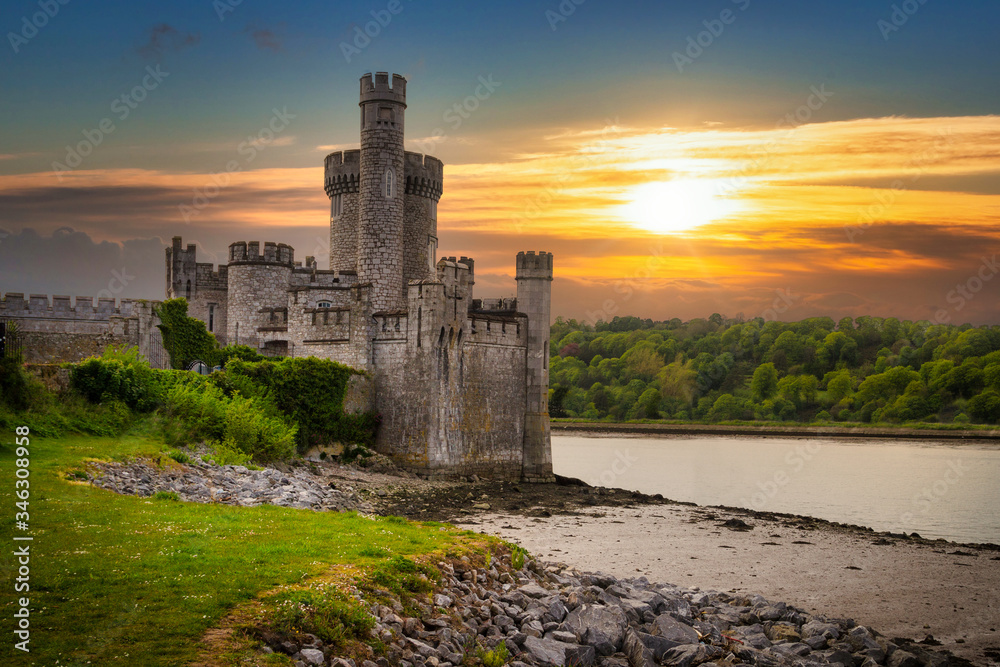 Blackrock Castle And Observarory In Cork At Sunset Ireland Stock Photo Blackrock Castle And Observarory In Cork At Sunset Ireland Stock Photo