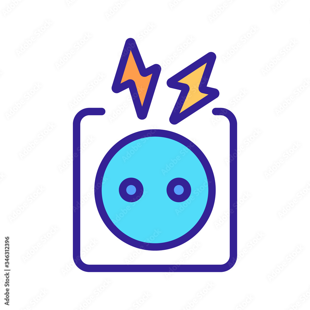 breakdown in electrical outlet icon vector. breakdown in electrical ...