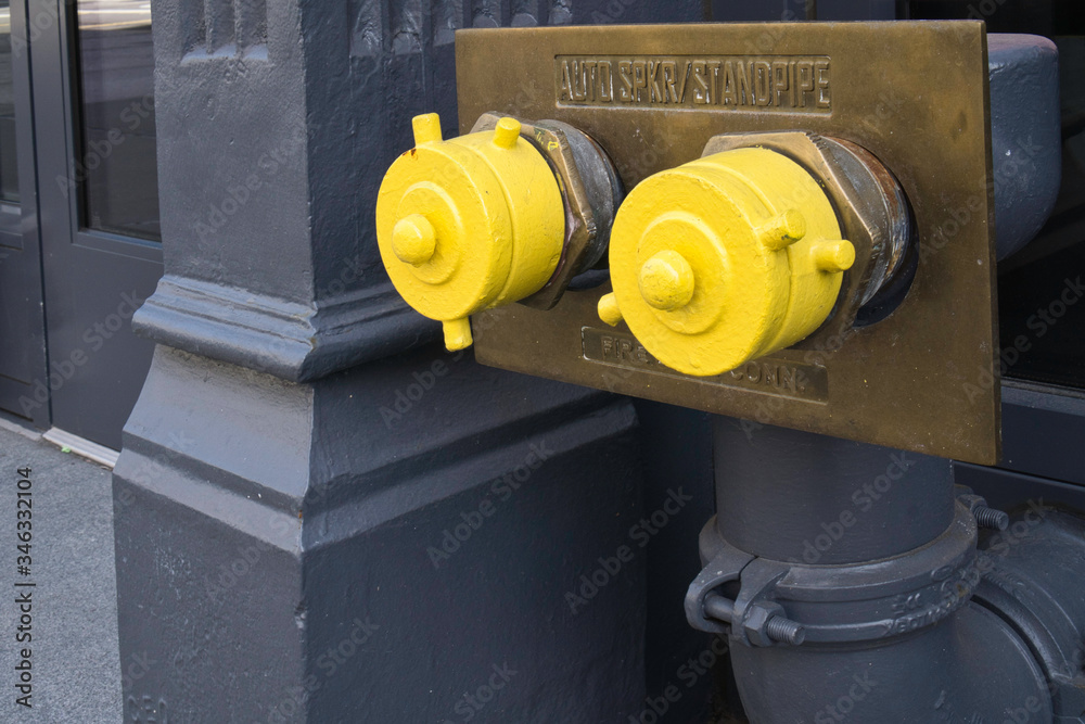 Fire hydrant for emergency access in New York City street Stock Photo ...