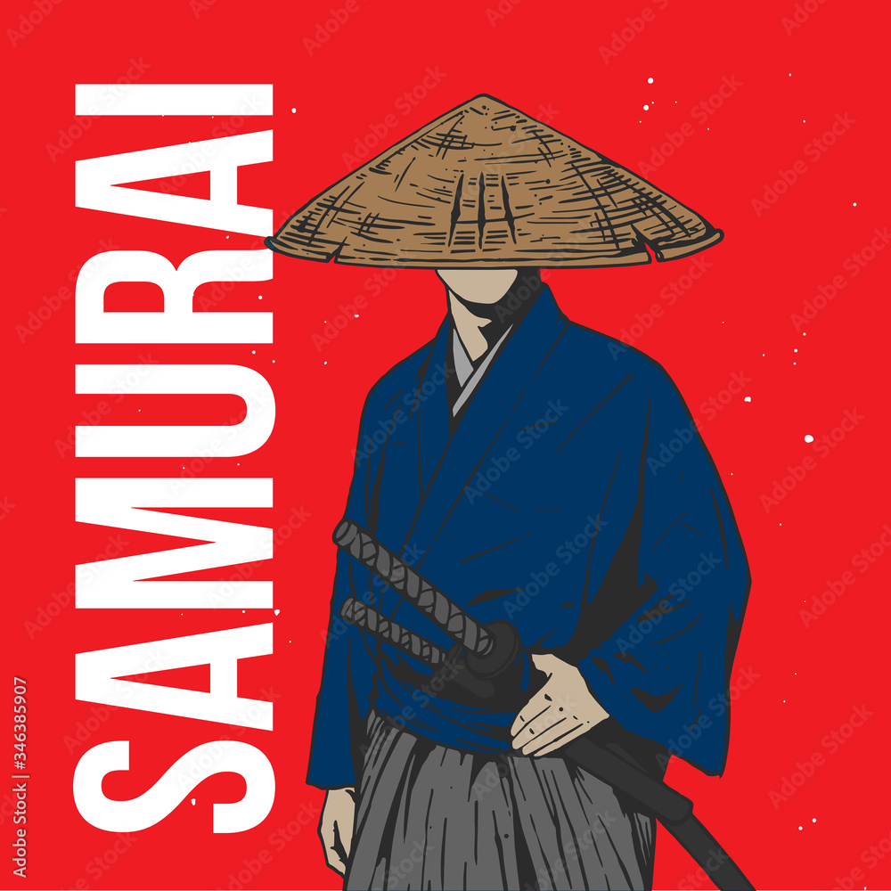 traditional samurai art design Stock Vector | Adobe Stock