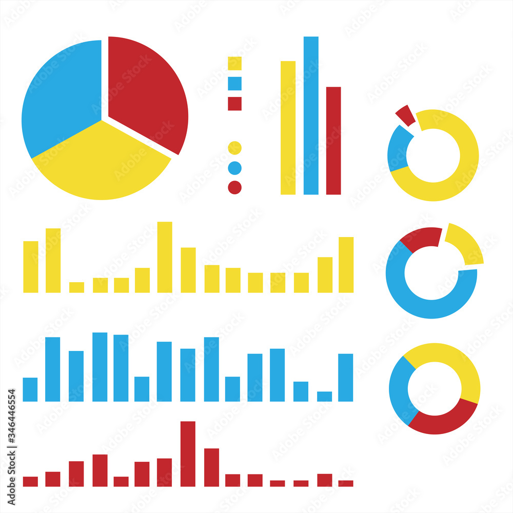 multi-colored chart for business, study, and work Stock Vector | Adobe ...
