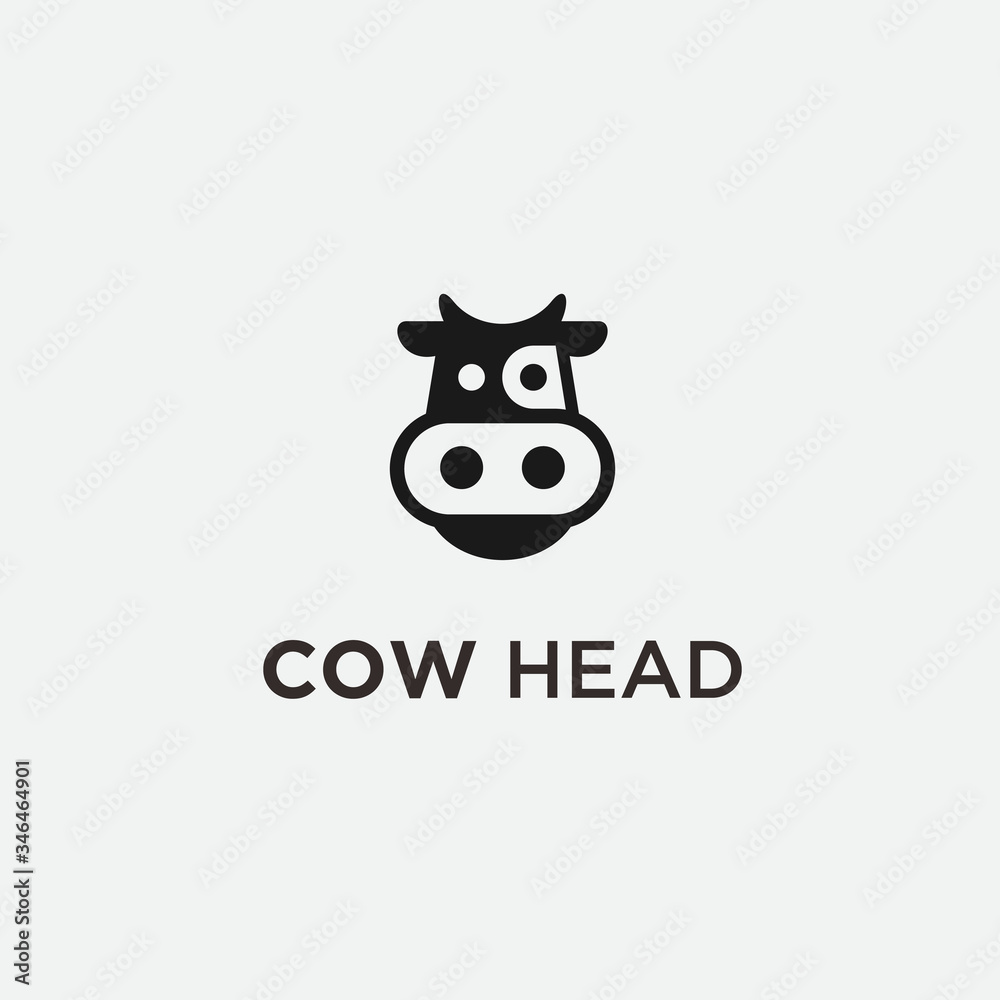 cow head logo / cow vector Stock Vector | Adobe Stock