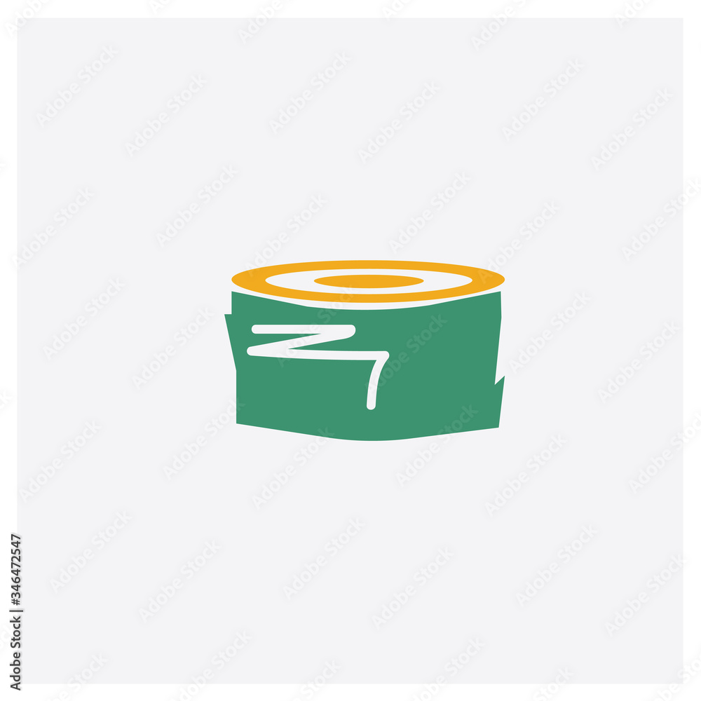 Log concept 2 colored icon. Isolated orange and green Log vector symbol ...