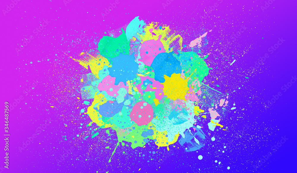 colorful paint splatter, spattering paint Stock Illustration | Adobe Stock