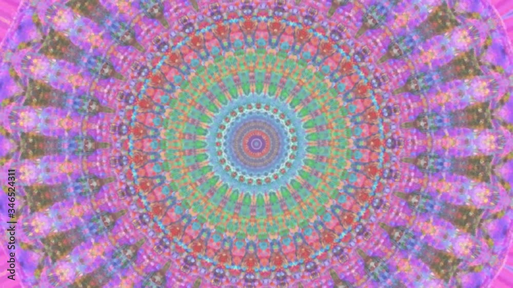 Beautiful Original Art therapy moving Mandala. Seamless loop ...