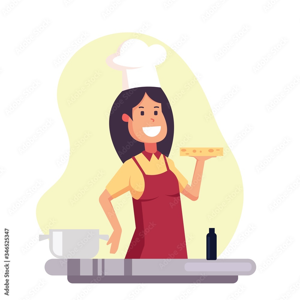 cartoon cook chef illustration, restaurant cook chef hat and cook ...