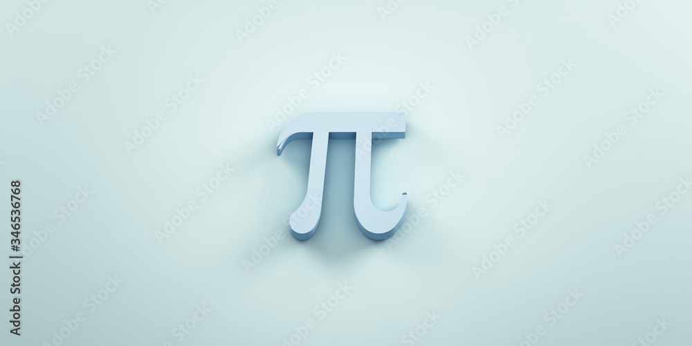 Pi mathematical number. 3D Rendering Illustration Stock Illustration ...