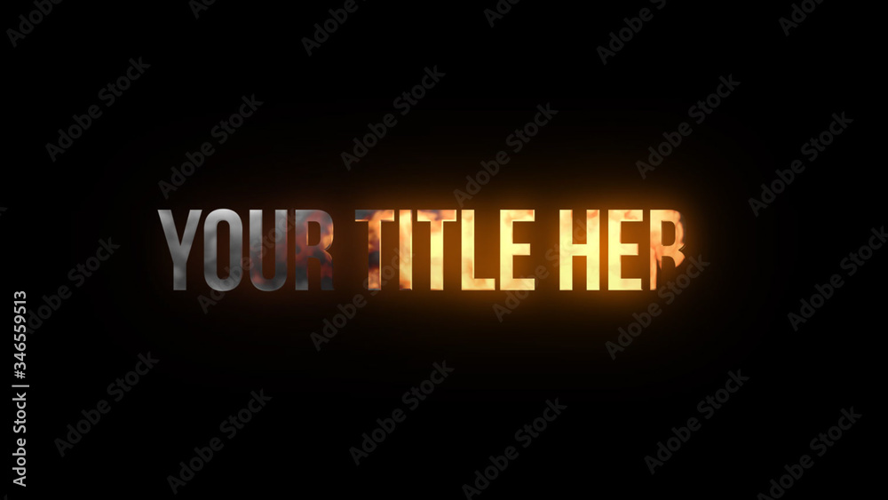 Dark Epic Fire Title Stock Template | Adobe Stock