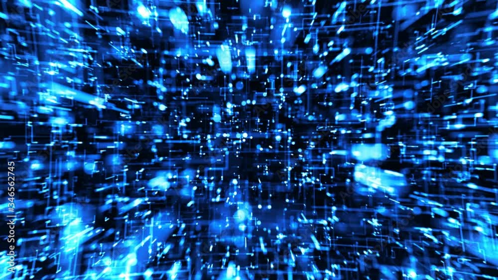 Abstract Digital High Technology Background Loop/ 4k animation of an ...