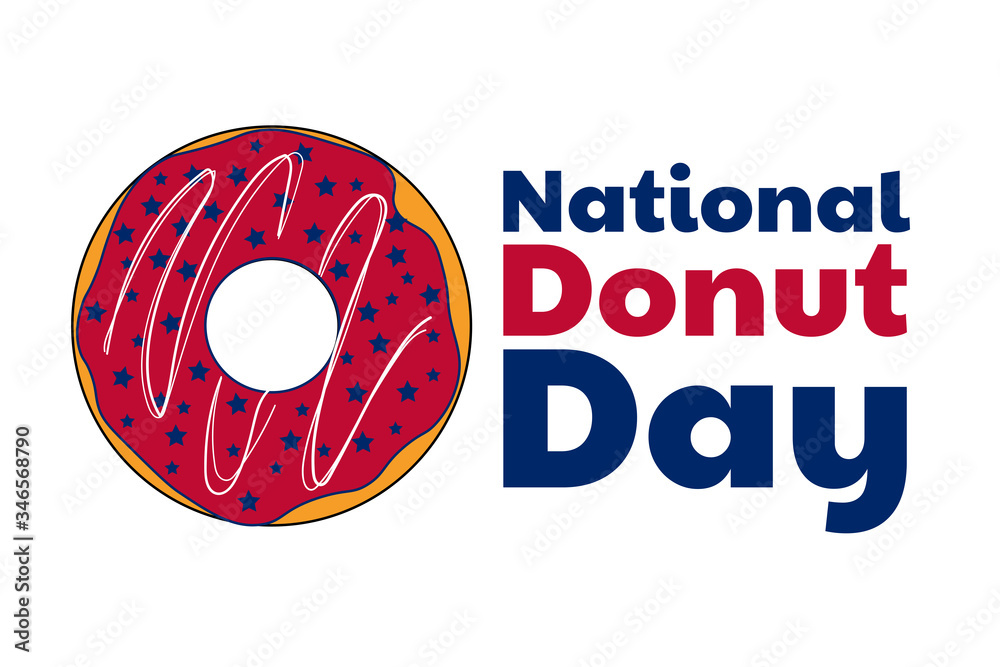 National Donut Day. Holiday concept. Template for background, banner ...