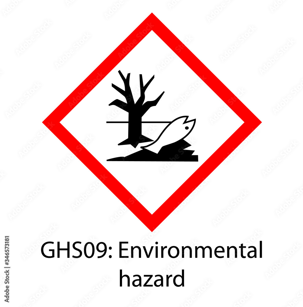 Environmental sign (GHS09), GHS pictograms Globally Harmonized System of Classification and ...