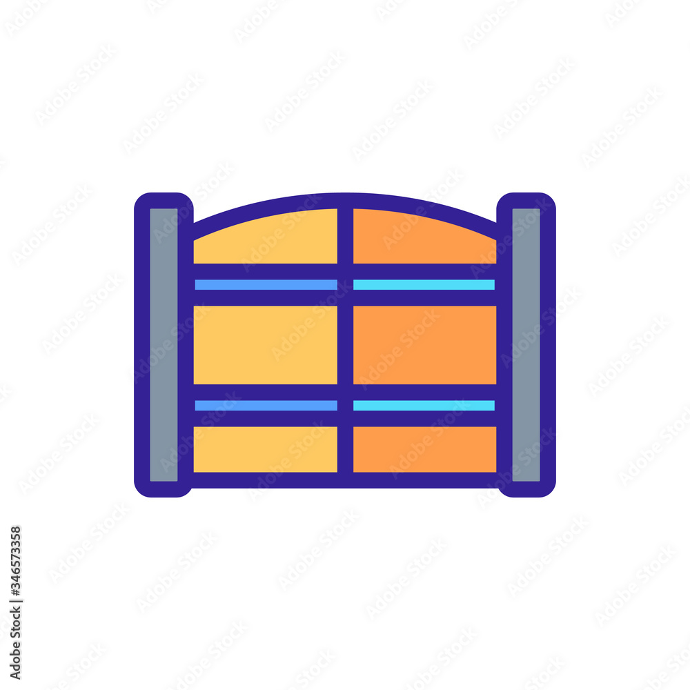 entrance gate with horizontal safety bars icon vector. entrance gate ...