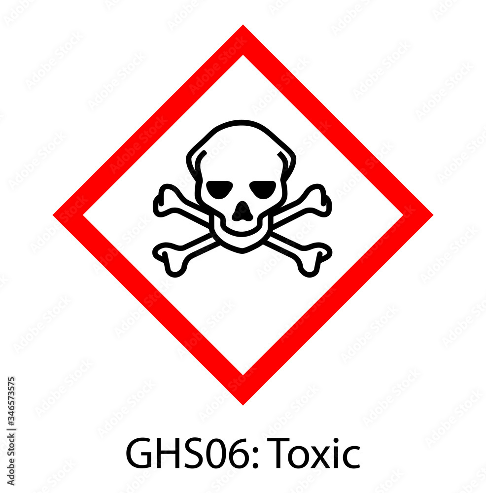 Toxic sign (GHS06), GHS pictograms Globally Harmonized System of ...