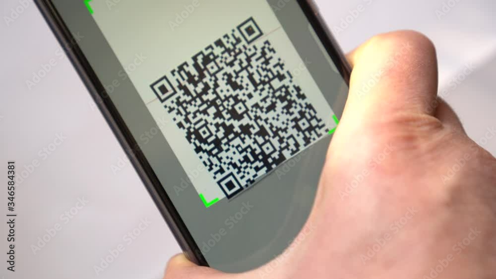 QR Code Scanning and reader app with smartphone. Using QR code for ...