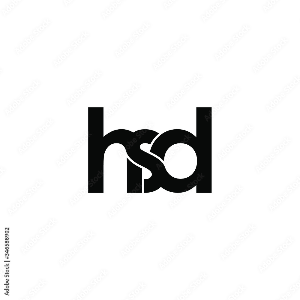 hsd letter original monogram logo design Stock Vector | Adobe Stock