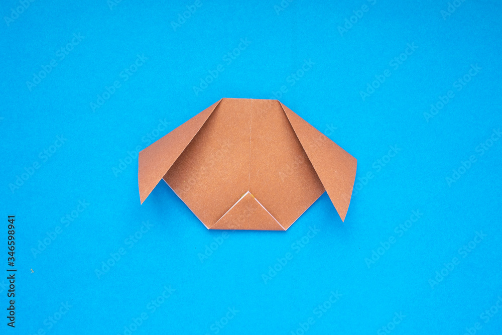 Step by step photo instruction how to make origami paper dog. Simple ...