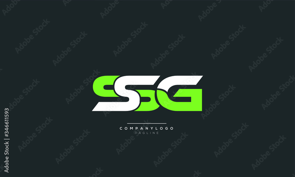 SSG Letter Logo Alphabet Design Icon Vector Symbol Stock Vector | Adobe ...
