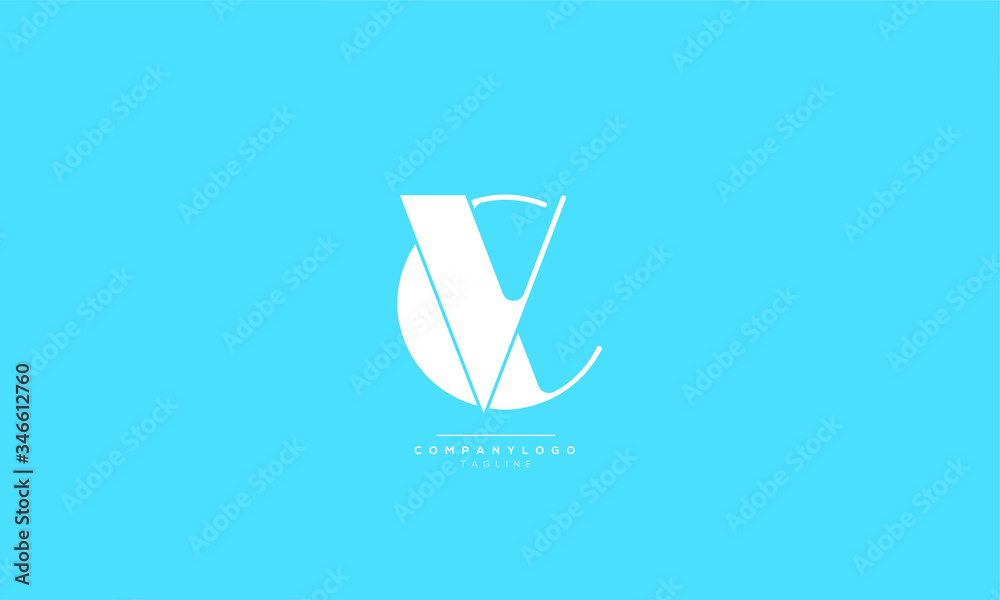 VC CV V C Letter Logo Alphabet Design Icon Vector Symbol Stock Vector ...