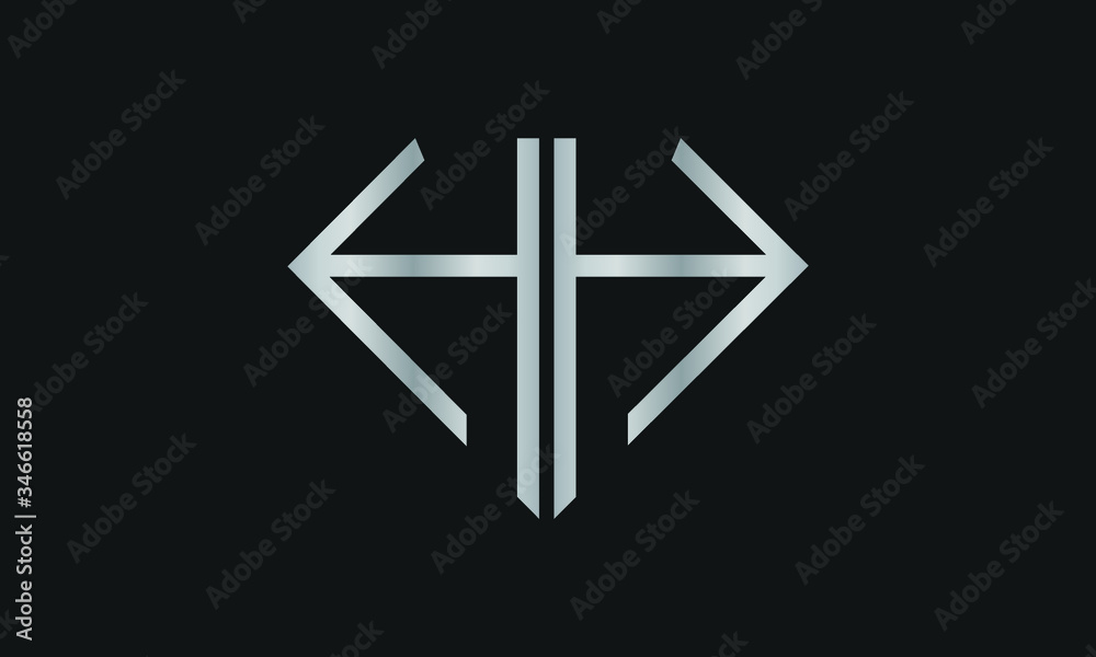 Diamond Shaped Letter H or Letter HH Iconic Logo Design, logo design ...
