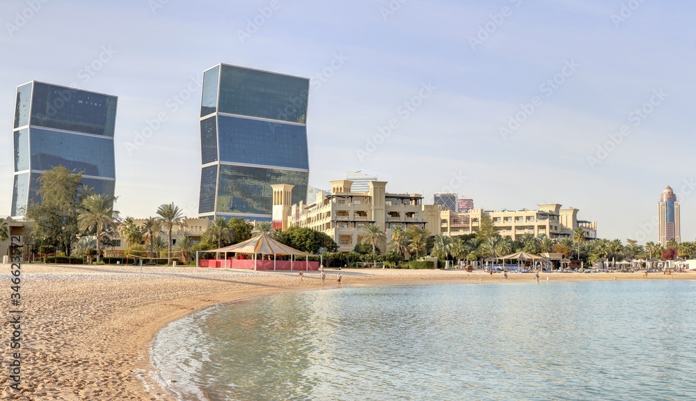 plages de Doha au Qatar Stock Photo | Adobe Stock