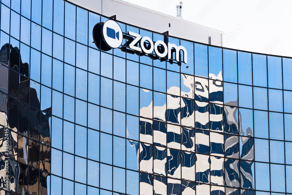 May 6, 2020 San Jose / CA / USA - Zoom headquarters in Silicon Valley ...