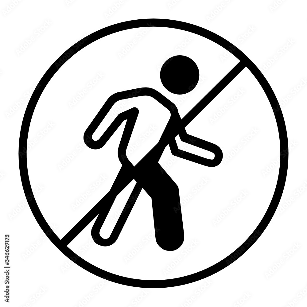 Restricted Social Movements Vector Icon Design, Limited Movement Order ...