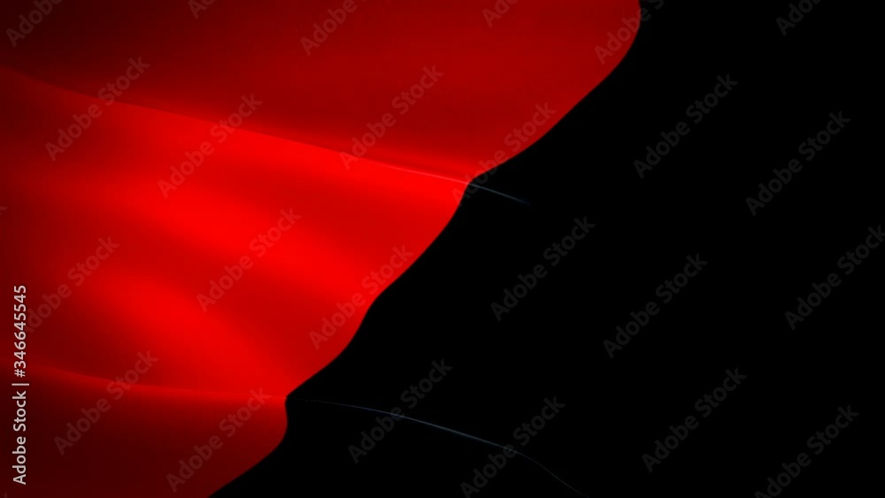 Anarchist flag Closeup 1080p Full HD 1920X1080 footage video waving in ...