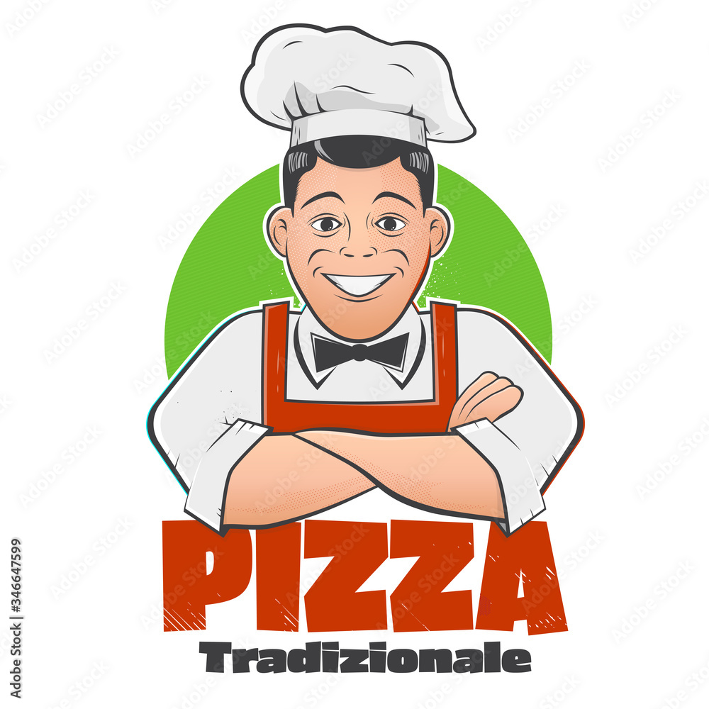Cartoon Pizza Logo