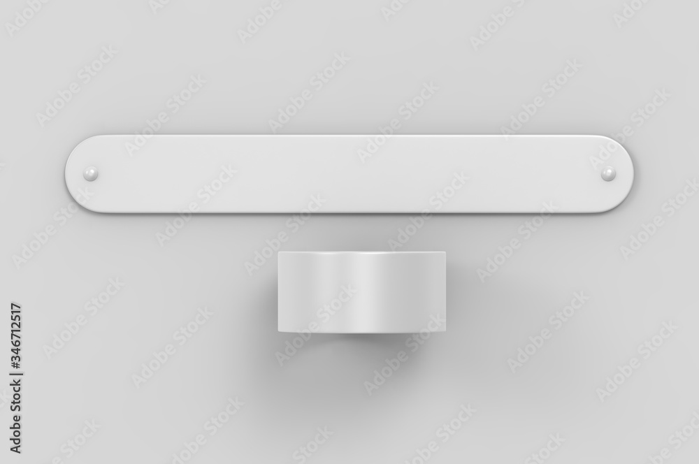 Blank Wide Silicone Rubber Slap Bracelet For branding and Mock up. 3d ...