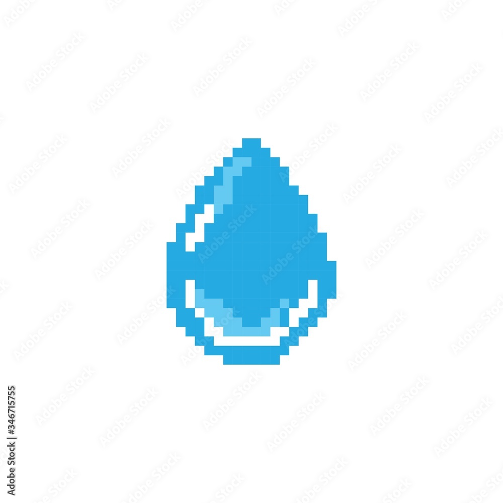 water drop pixel art design Logo Stock Vector | Adobe Stock