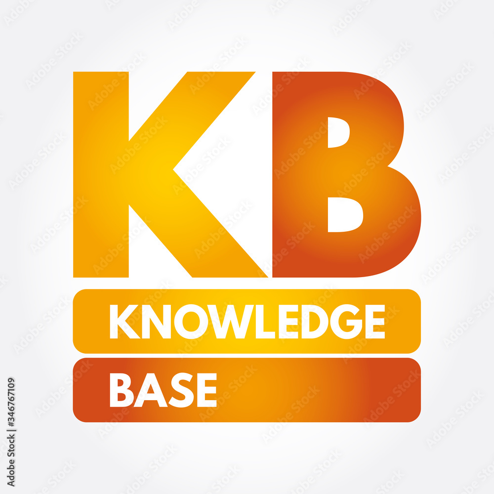 KB - Knowledge Base acronym, technology concept background Stock Vector ...