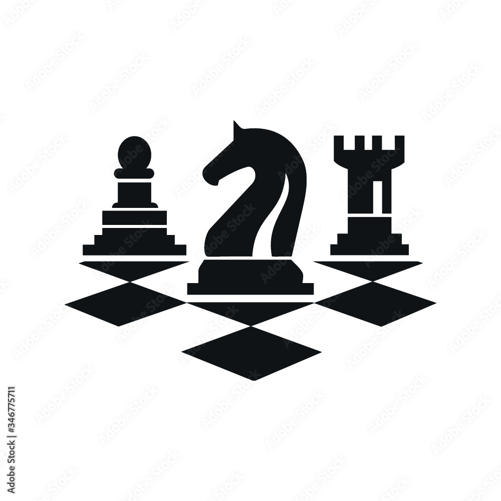 Logo design for a chess companies or a chess player. Logo vector ...