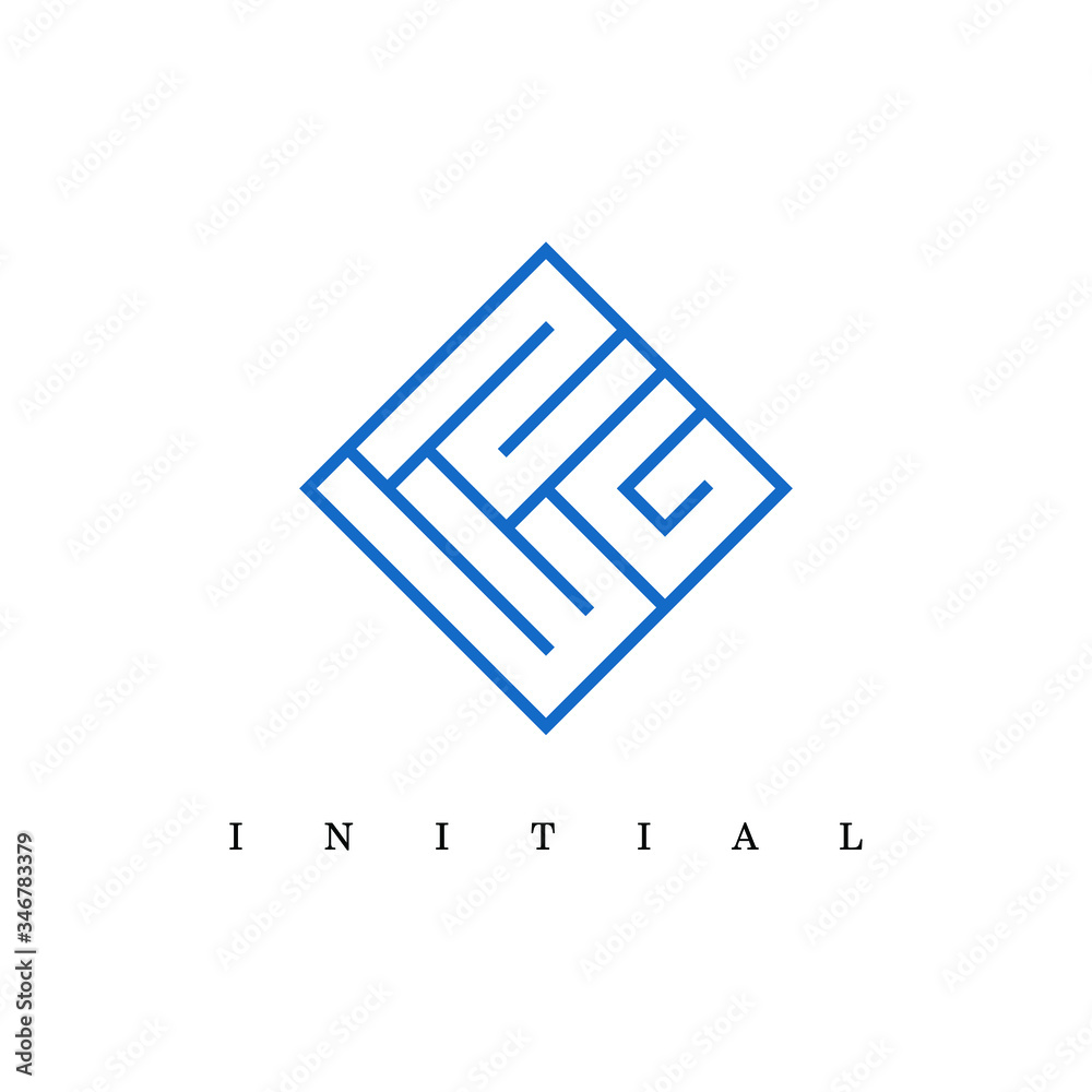 WRG logo vector, in geometric style design. Stock Vector | Adobe Stock