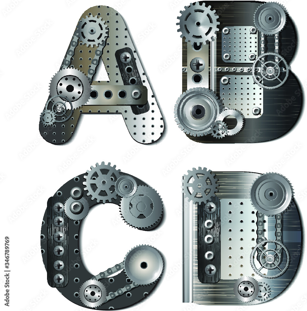 Vector mechanical numbers of gears. Eps file with transparencies and ...