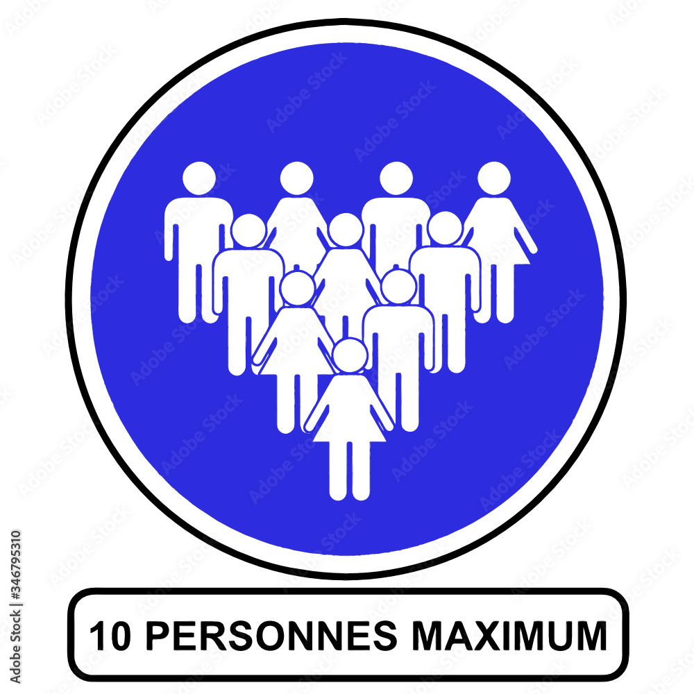 10 personnes maximum Stock Vector | Adobe Stock