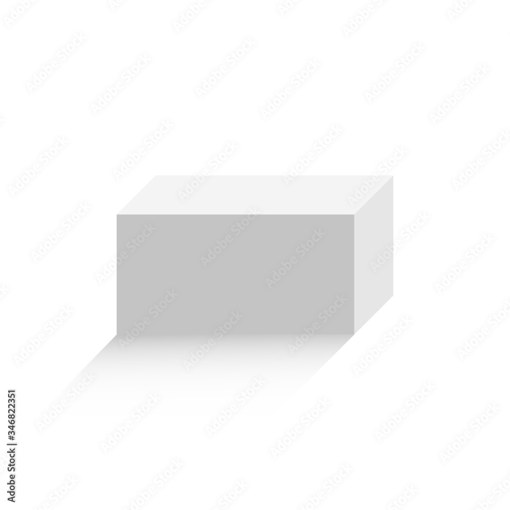 Realistic Cuboid Vector Illustration. 3d Cuboid Icon Image Stock Vector ...