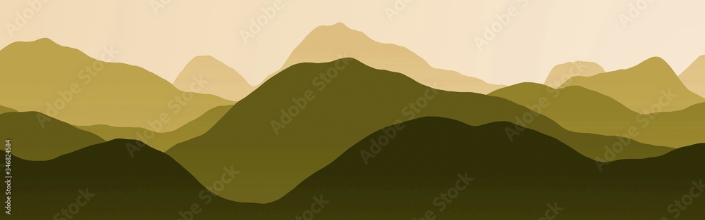 amazing mountains wild mountainscape - wide digital graphic texture ...