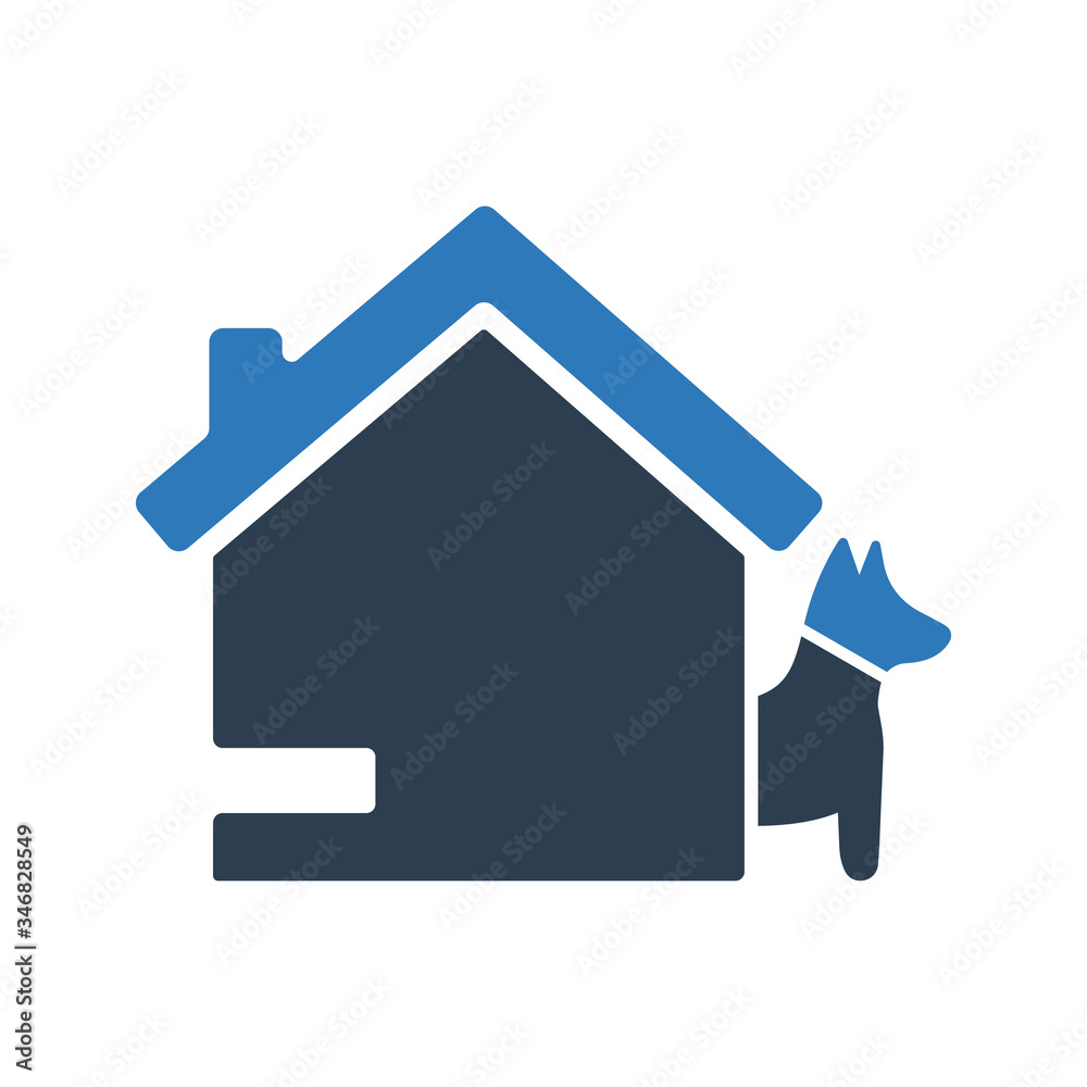 Home dog security icon, Home dog symbol for your web site, logo, app ...