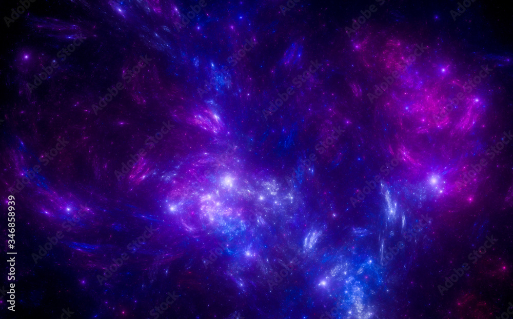 ภาพประกอบสต็อก Star field background . Magic purple glow night sky. ภาพ ...