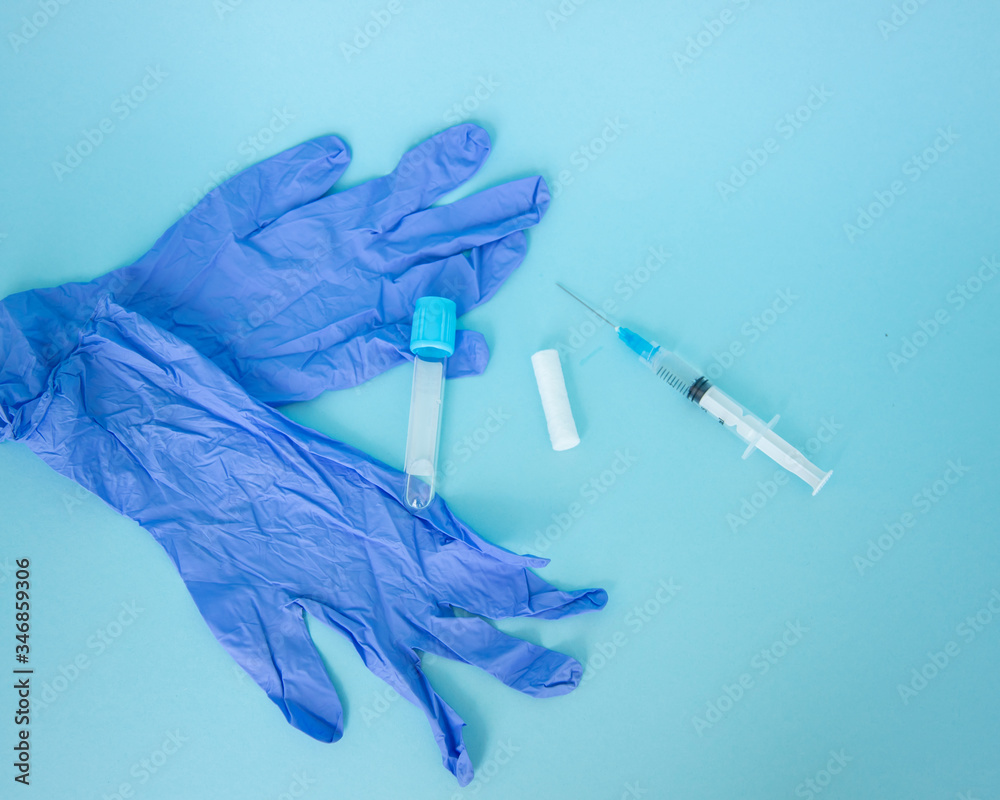 Injection with medication. Vaccine in a syringe. Cosmetic procedures ...