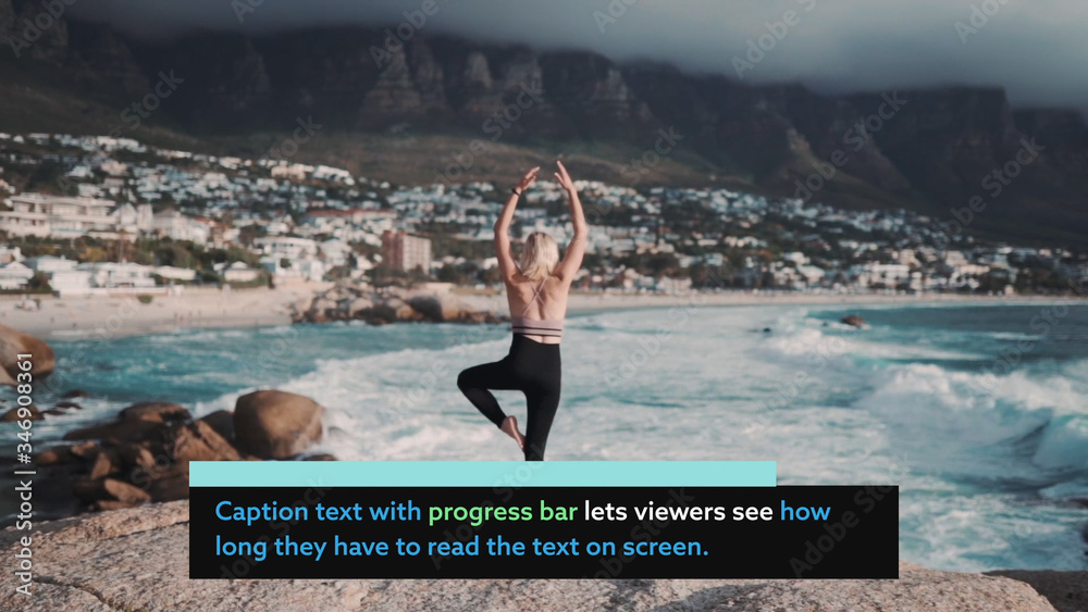 Caption Progress Bar Title Overlay Stock Template | Adobe Stock
