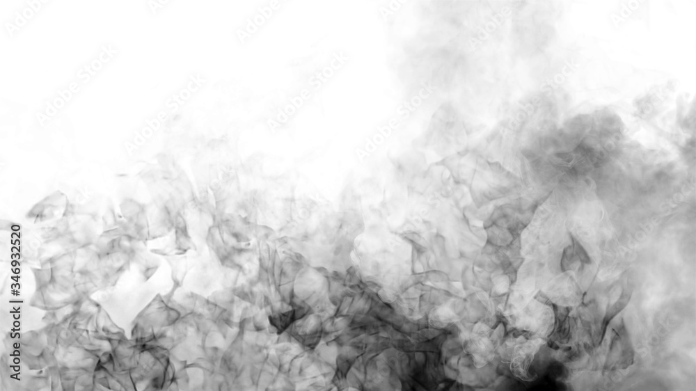 Realistic isolated fire effect for decoration and covering on black ...