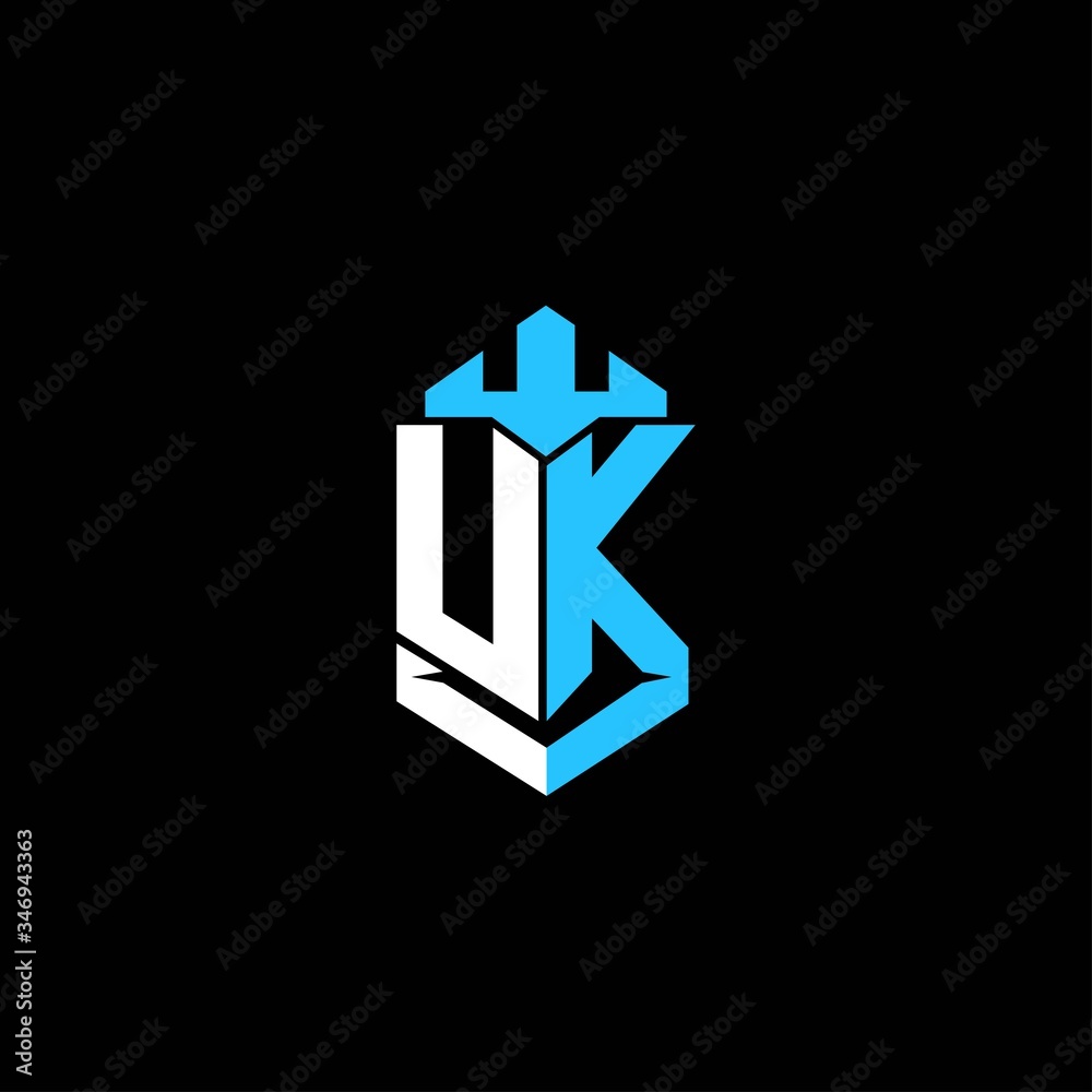 UK initials shield logo monogram designs modern templates. Stock Vector ...