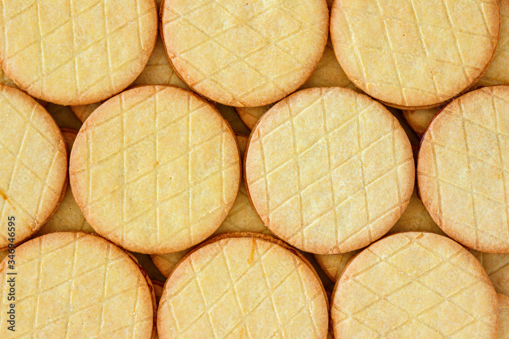 Layout of typical dutch syrup cookies (stroopkoeken) a variant of the ...