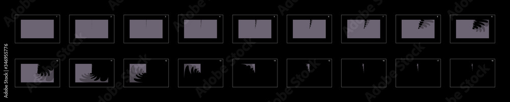 Animation transitions effect. Sprite Sheet of transitions. Ready frame ...