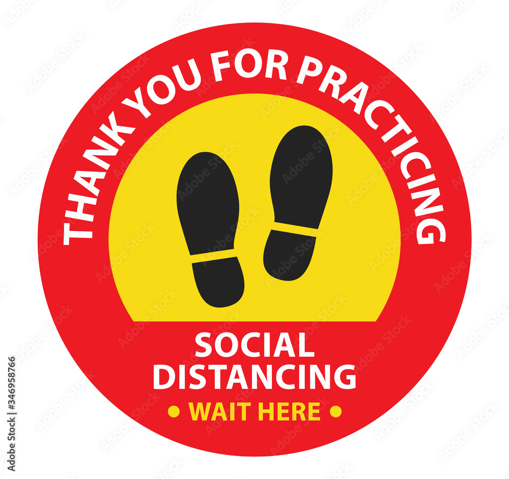 Thank you for practising social distancing 2m or 6ft distance to ...