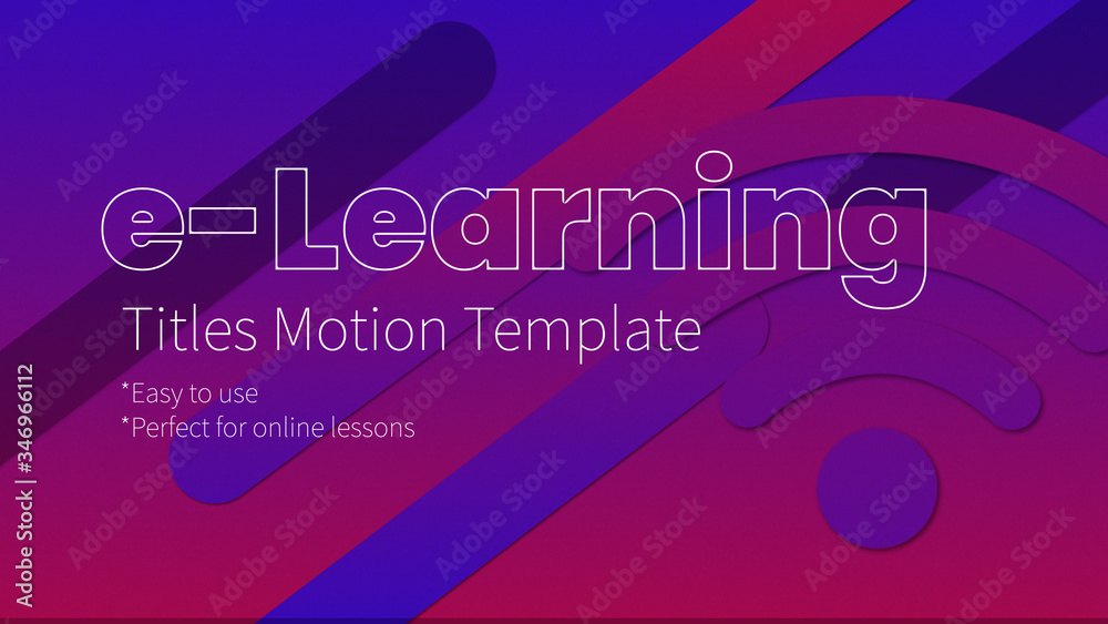 Gradient E-Learning Titles Stock Template | Adobe Stock